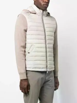 MOORER Padded Bomber Jacket - Neutrals