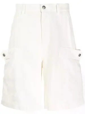 Palm Angels Lyocell-cotton Blend Cargo Shorts - Neutrals