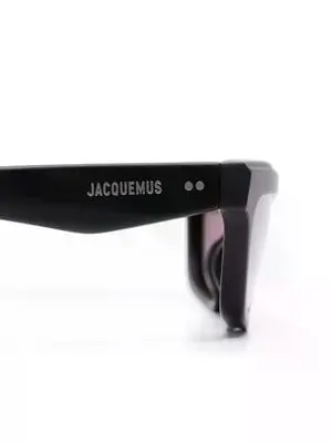 Jacquemus Rectangle Frame Sunglasses - Black