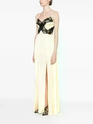 SELF-PORTRAIT Satin Lace Maxi Dress