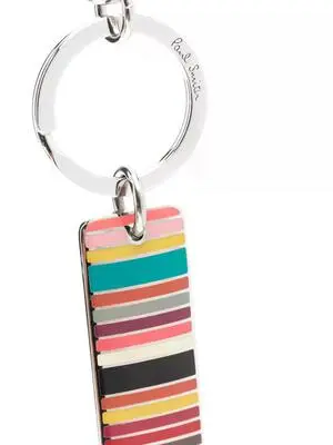 Paul Smith Signature Stripe Tag Keyring