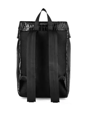 Philipp Plein Crocodile-embossed Leather Backpack
