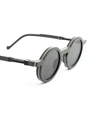 VAVA EYEWEAR Round-frame Sunglasses With Protective Case - Grey