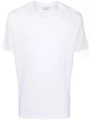 Etro Pegaso-embroidered Cotton T-shirt - White