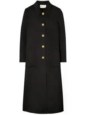 Tory Burch Brushed Wool Coat With Gold-tone Buttons
