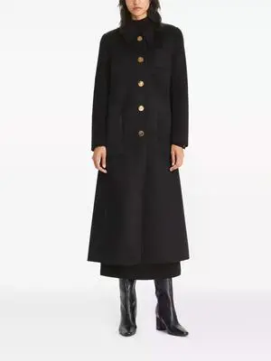 Tory Burch Brushed Wool Coat With Gold-tone Buttons