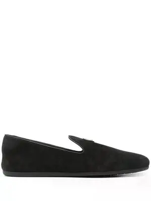 Prada Triangle-logo Suede Loafers