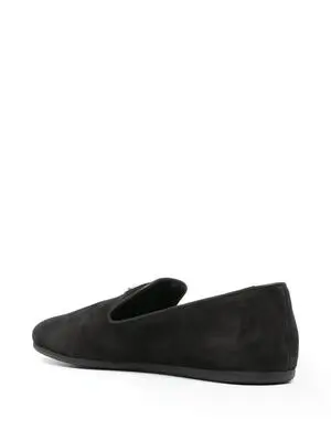 Prada Triangle-logo Suede Loafers