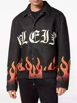 Philipp Plein Flame-print Bomber Jacket