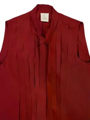 PAULA Pleated Silk Dress