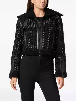 Philipp Plein Embellished Shearling Jacket