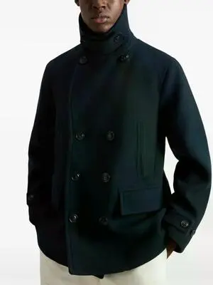 Woolrich Double-breasted Melton Coat