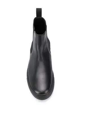 SCAROSSO Tommaso Leather Chelsea Boots - Black