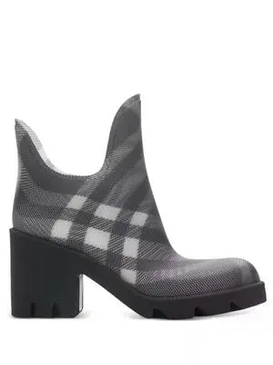 Burberry Marsh Check-pattern Boots - Grey