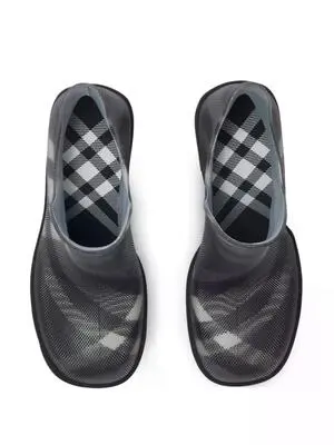 Burberry Marsh Check-pattern Boots - Grey