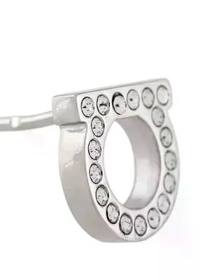 FERRAGAMO Gancini Crystal Stud Earrings