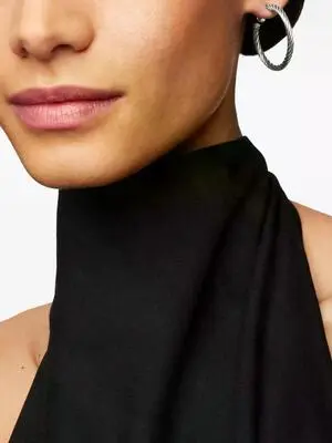 David Yurman Sterling Cable Hoop Earrings