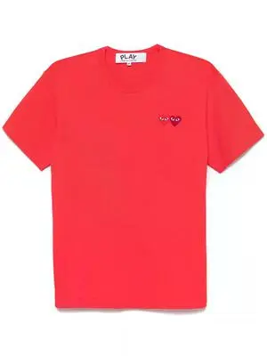Play Comme Des Garcon Heart-patch T-shirt