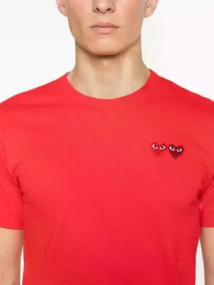 Play Comme Des Garcon Heart-patch T-shirt