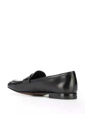 SCAROSSO Valeria Almond Toe Loafers - Black