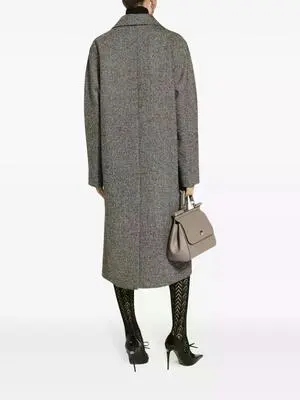 Dolce & Gabbana Herringbone Virgin Wool-blend Coat