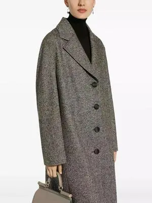 Dolce & Gabbana Herringbone Virgin Wool-blend Coat