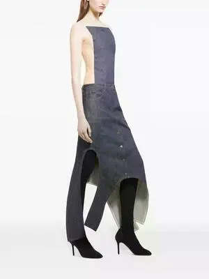 COURREGES Asymmetric-hem Denim Skirt
