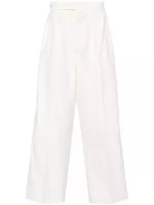 BODE Lace-trimmed Wool Trousers