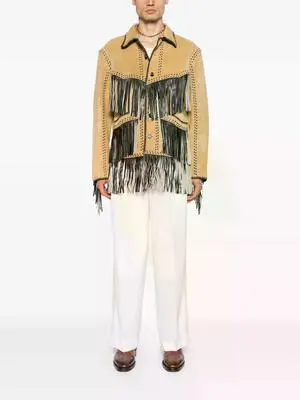 BODE Lace-trimmed Wool Trousers
