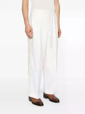 BODE Lace-trimmed Wool Trousers