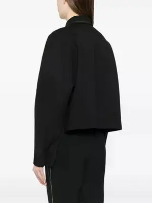 Victoria Beckham Decorative-stitching Polo Top - Black