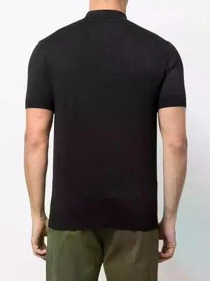 BARACUTA Pima Cotton Polo Shirt - Black