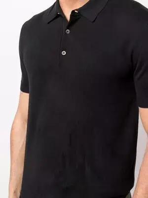 BARACUTA Pima Cotton Polo Shirt - Black