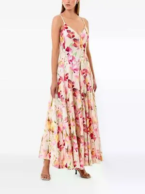 NICHOLAS Micah Floral Print Midi Dress