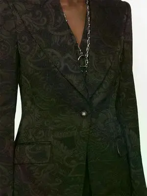 Dolce & Gabbana Floral-jacquard Single-breasted Blazer