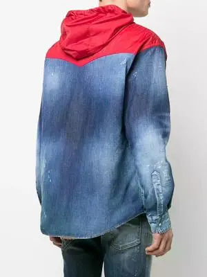 Dsquared2 Hooded Hybrid Denim Jacket