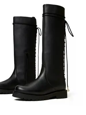 TWINSET Lace-up Leather Boots
