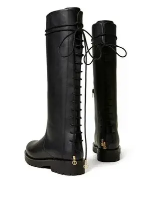 TWINSET Lace-up Leather Boots