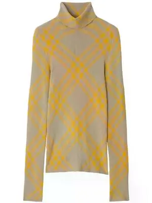 Burberry Checked Wool-blend Jumper