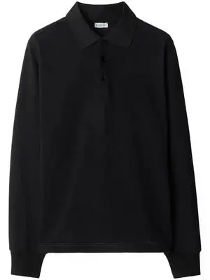 Burberry Long-sleeve Cotton Polo Shirt