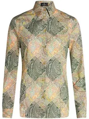 Etro Patchwork-print Poplin Shirt