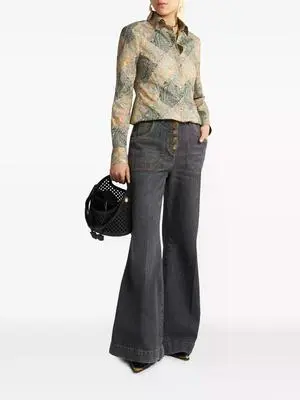 Etro Patchwork-print Poplin Shirt