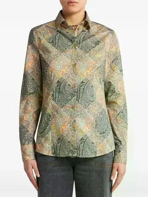 Etro Patchwork-print Poplin Shirt