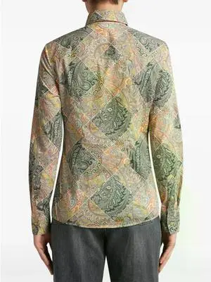 Etro Patchwork-print Poplin Shirt