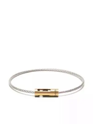 Le Gramme 18kt Yellow Gold And Titanium 6g Cable Bracelet - Silver