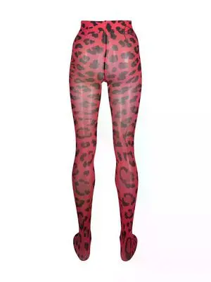 Philipp Plein Leopard Print Tights