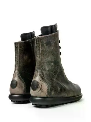 Camper Ariel Leather Boots - Grey