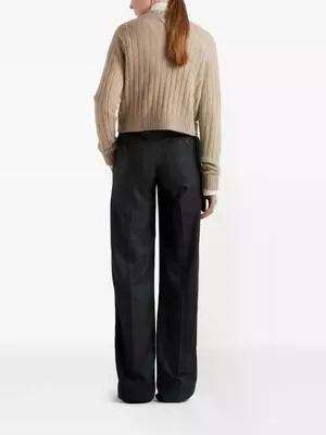 Prada Cropped Re-cashmere Sweater - Neutrals