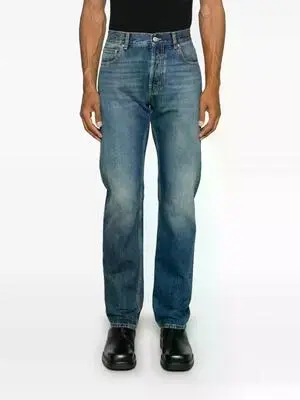 Alexander McQueen Logo-print Straight-leg Jeans