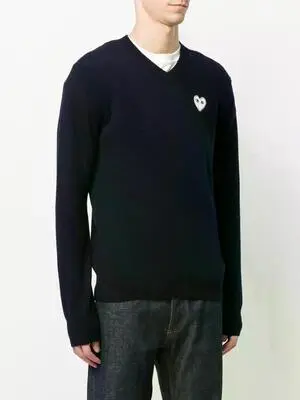 Play Comme Des Garcon V-neck Jumper